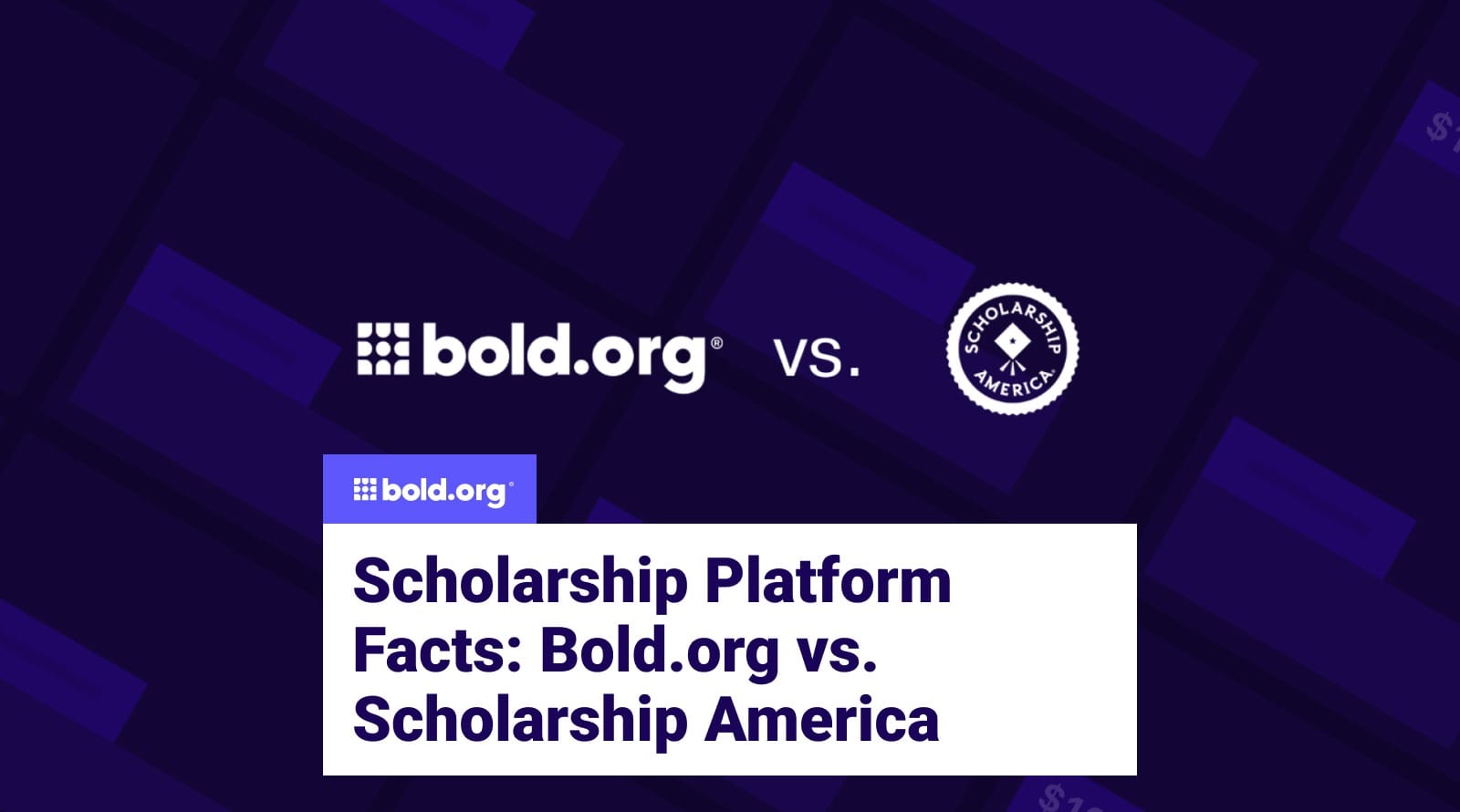 Scholarship Platform Facts: Bold.org vs. Scholarship America 2026 ...