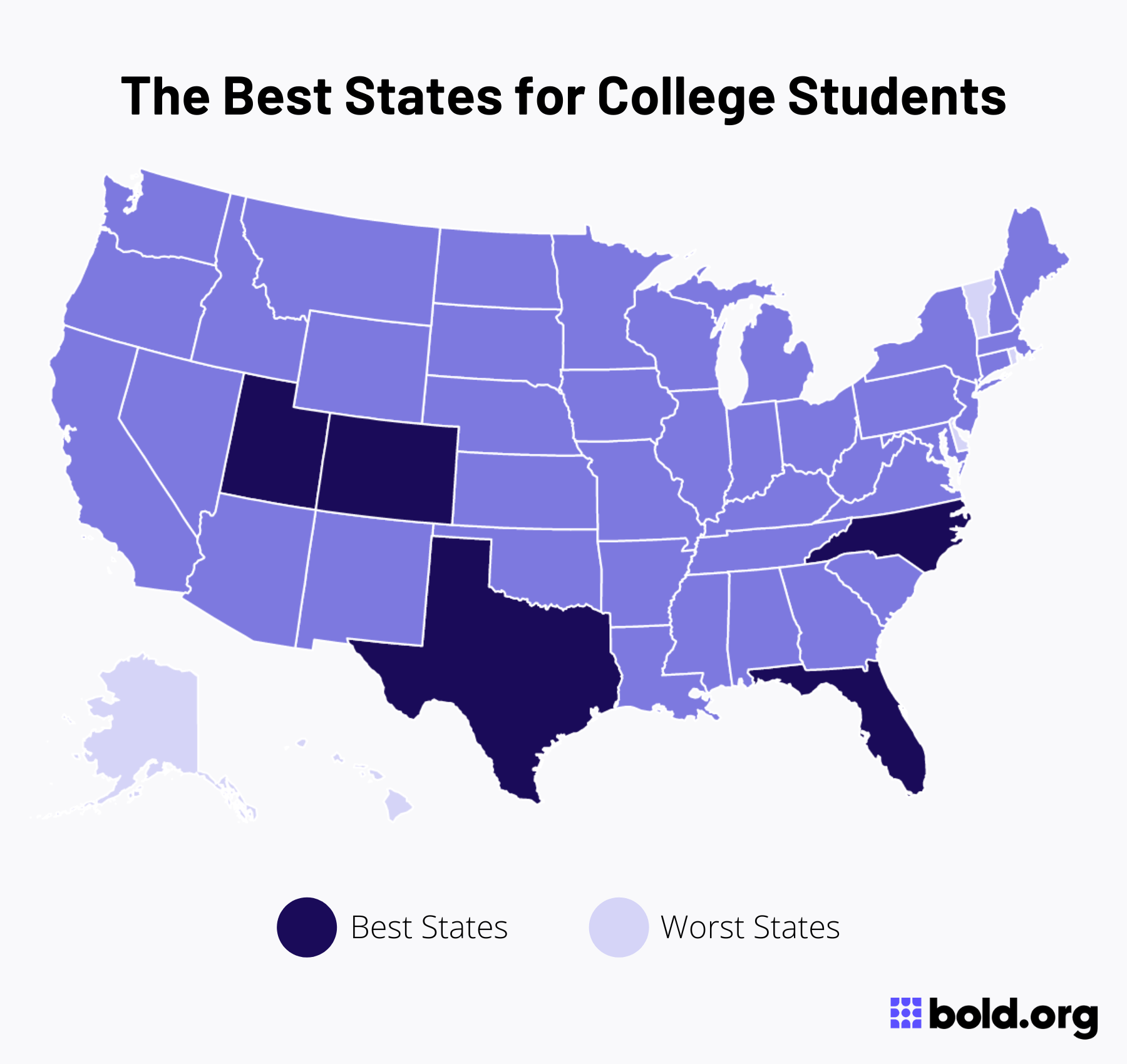 The Best States for College Students in 2025 | Bold.org